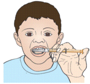 How to give medicines: liquid medicine using an oral syringe from a ...