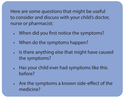 Side-effects from children’s medicines – Medicines For Children